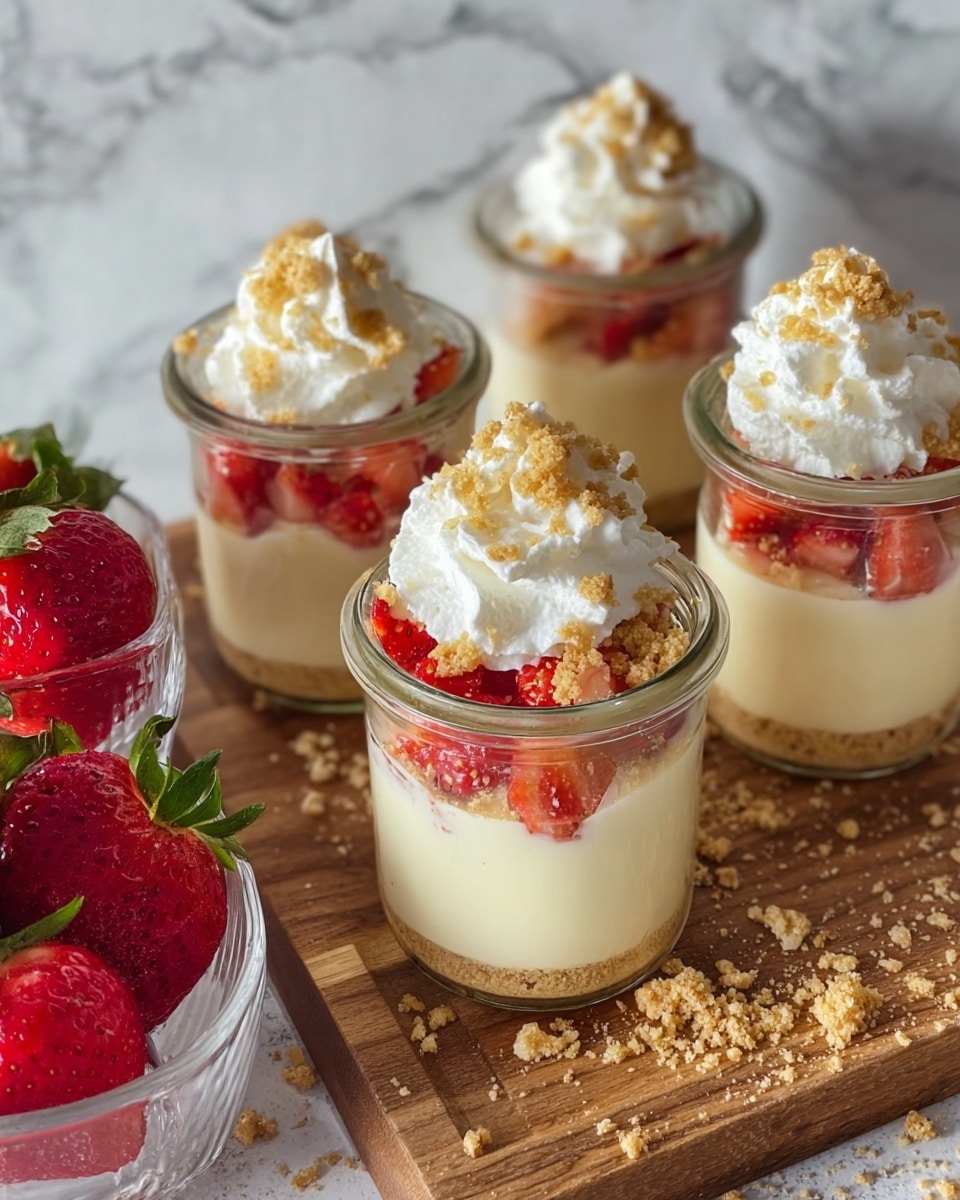 Mini Strawberry Cheesecake Cups: Healthy, High Protein Treat