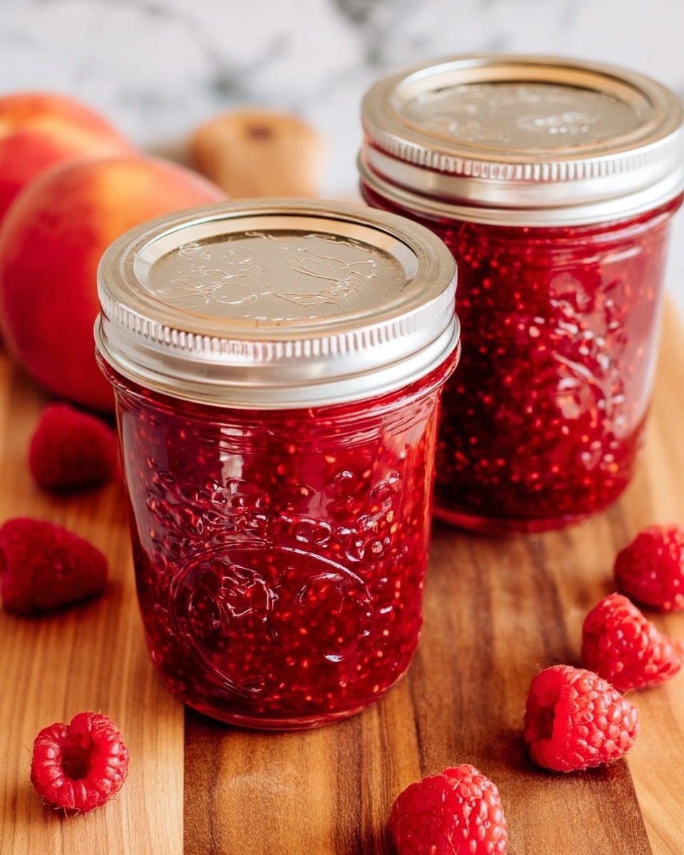 Raspberry Peach Jam | Fresh Homemade Fruit Preserves