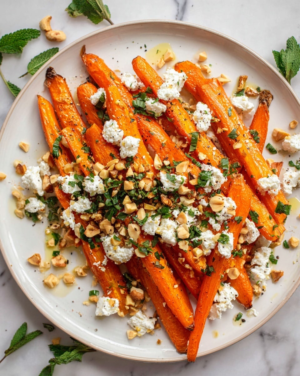 Maple Roasted Carrots with Hazelnuts & Goat Cheese - Delicious Side Dish