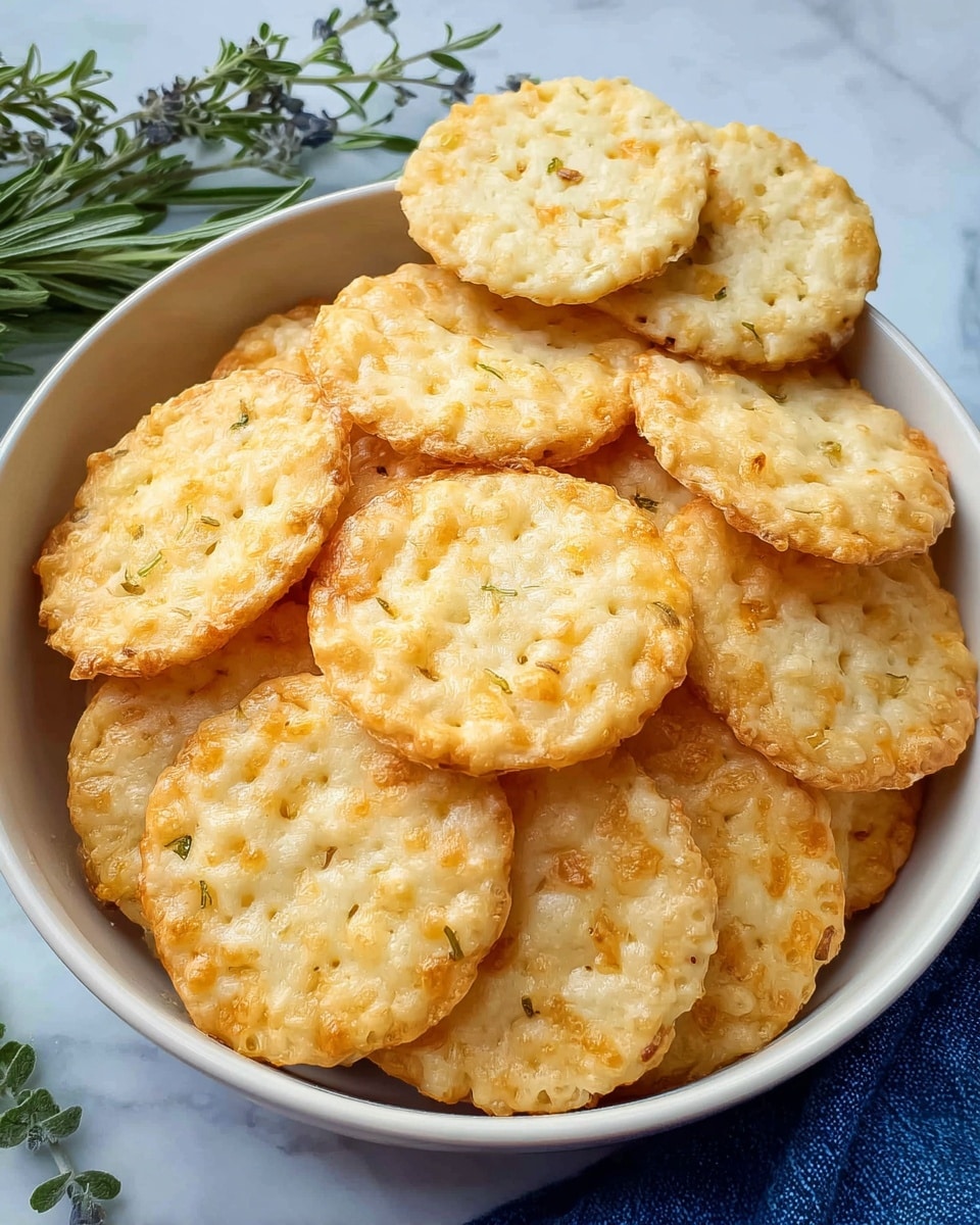 Cheddar and Herb Rice Flour Crackers – Savory Homemade Cheese Snacks