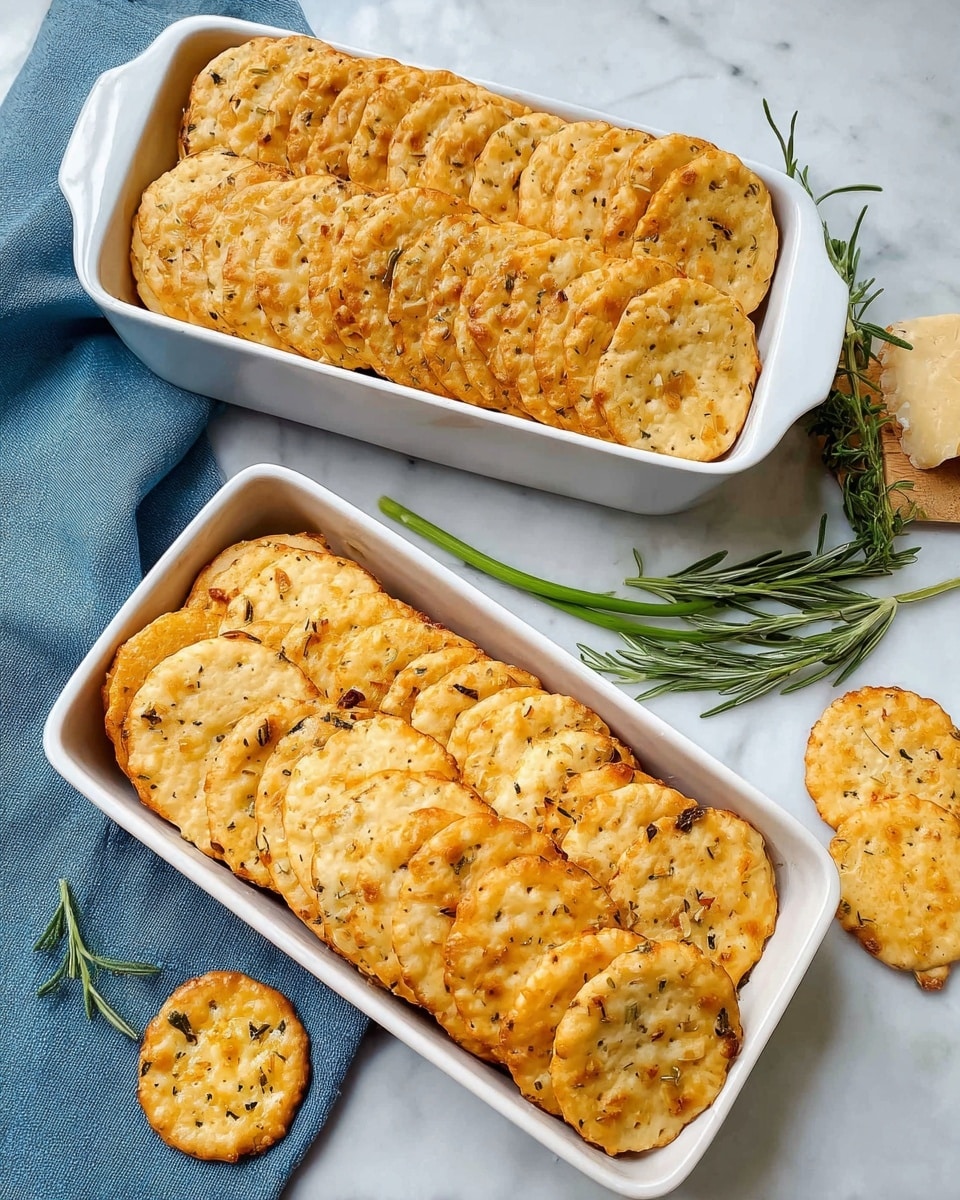 Cheddar and Herb Rice Flour Crackers – Savory Homemade Cheese Snacks