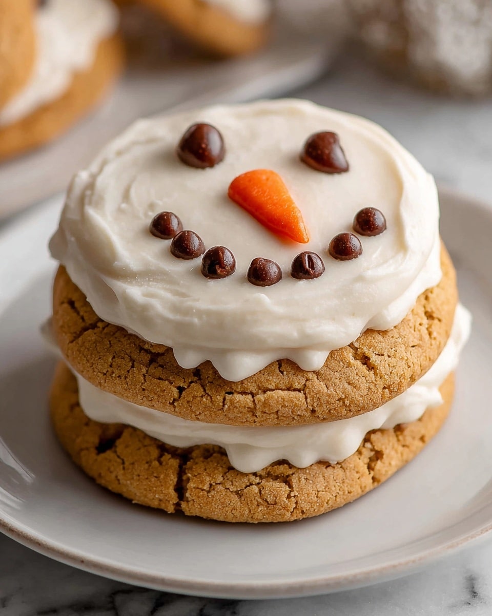 Melted Snowman Peanut Butter Cookies – Festive Holiday Treats