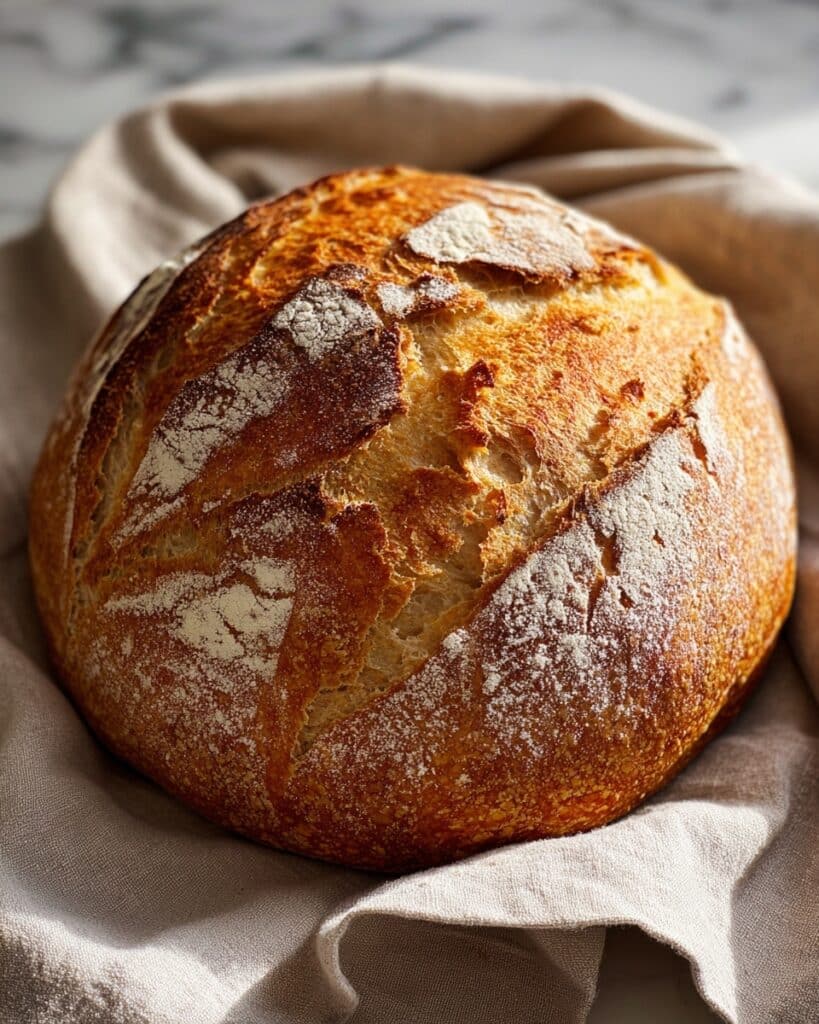 Easy No Knead Crusty Bread Rustic Homemade Loaf
